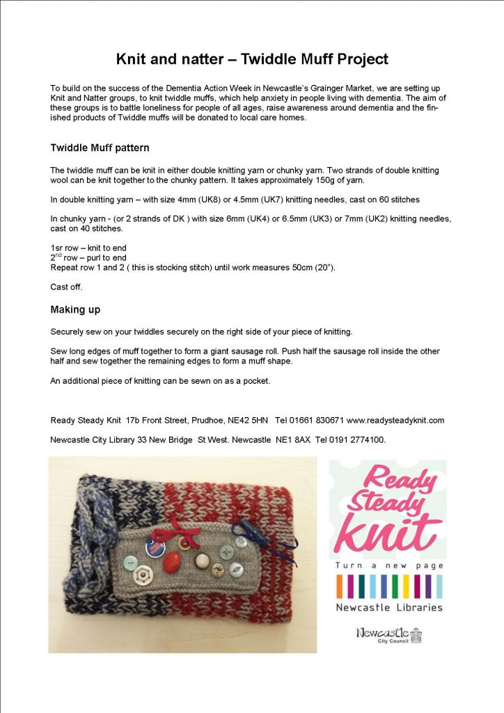 Twiddle Muff Pattern - Ready Steady Knit